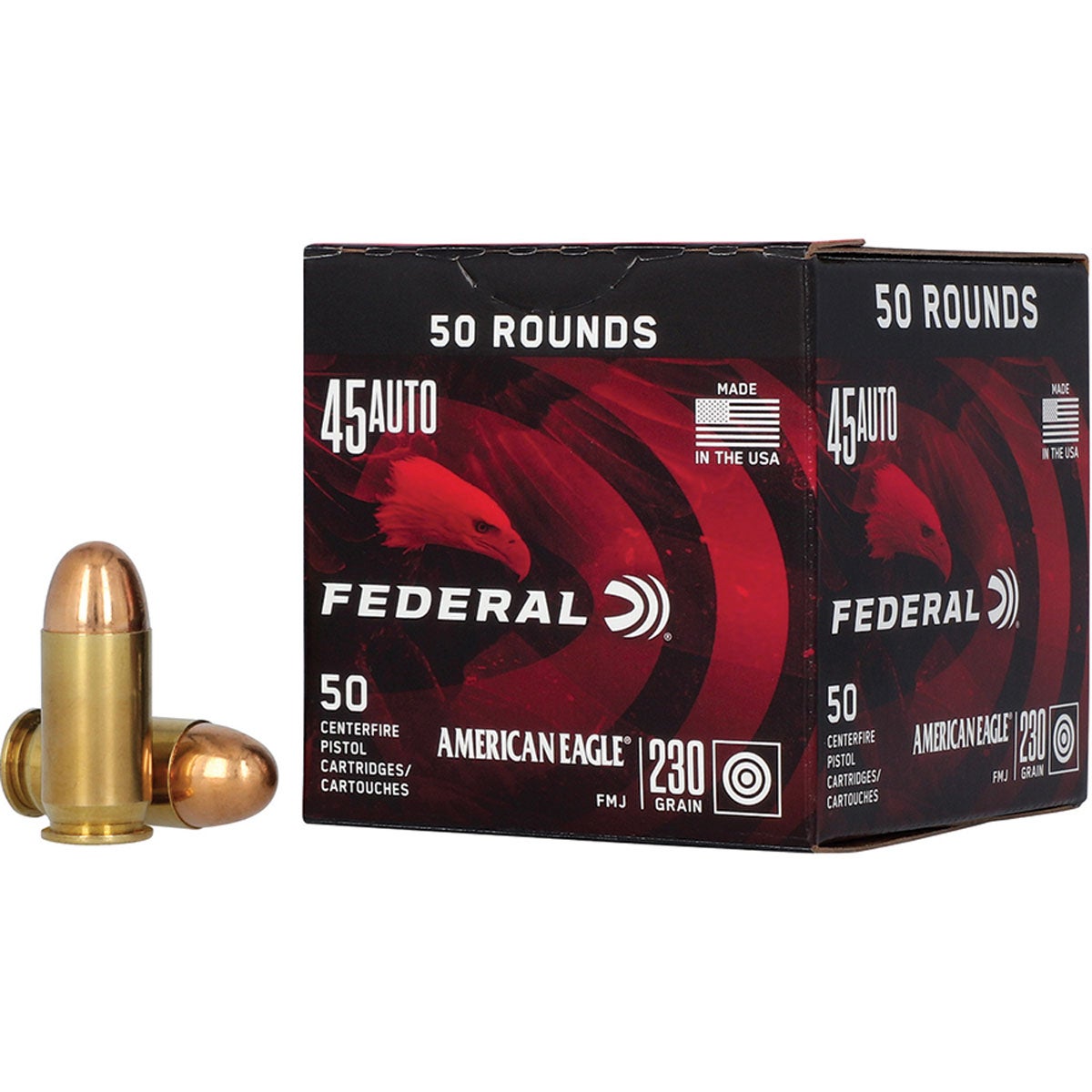 Federal 45 Auto 230GR FMJ Ammo