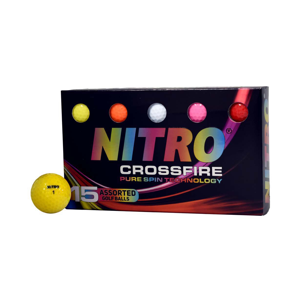 Nitro Golf Crossfire Golf Balls 15 Pack