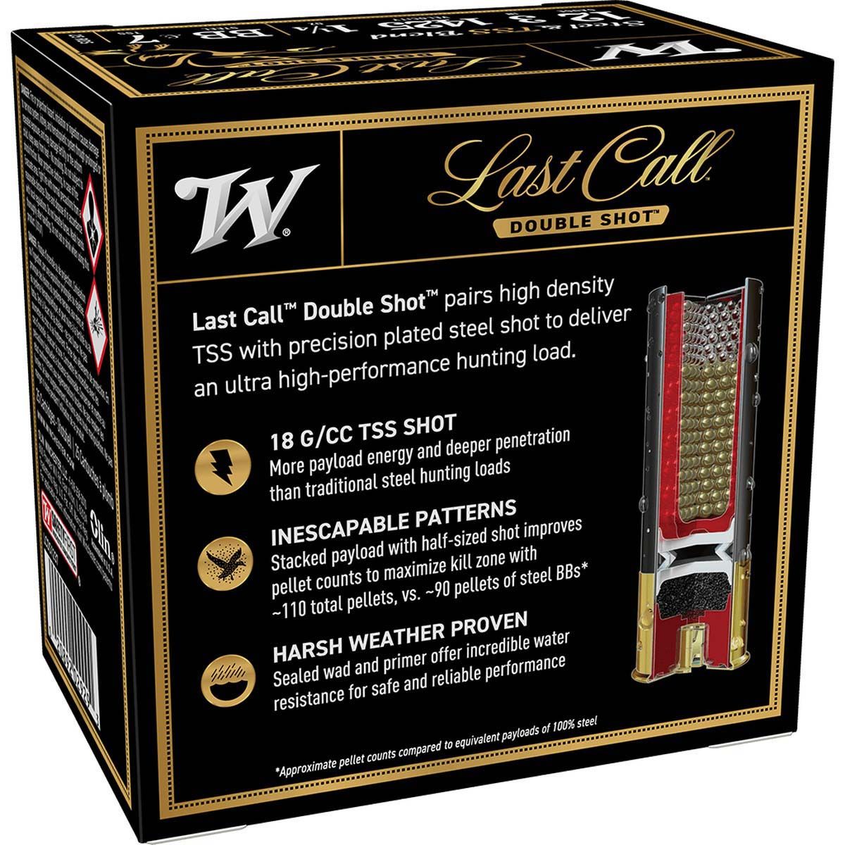 Winchester 12-Gauge Last Call Double Shot 3" Shotshells