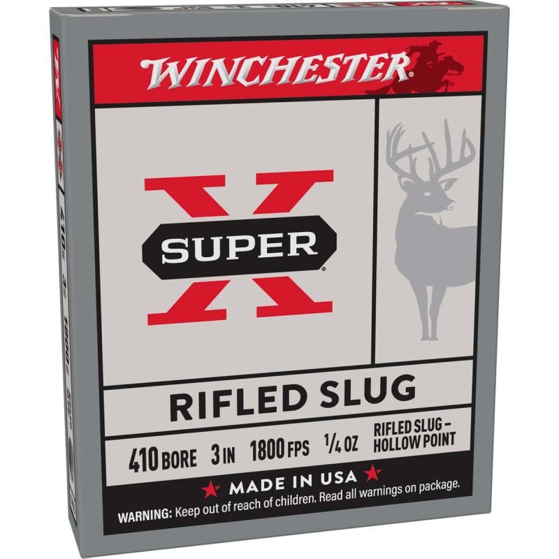 Winchester Super X .410 Bore 3" Rifled Slug Shotshells (5 Rounds)