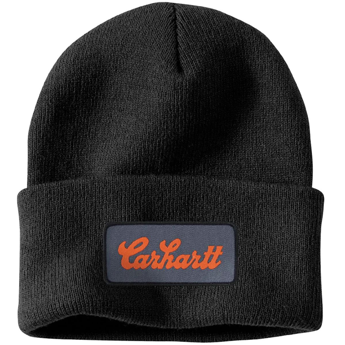 Carhartt Men's Workwear Knit Cuffed Script Patch Beanie