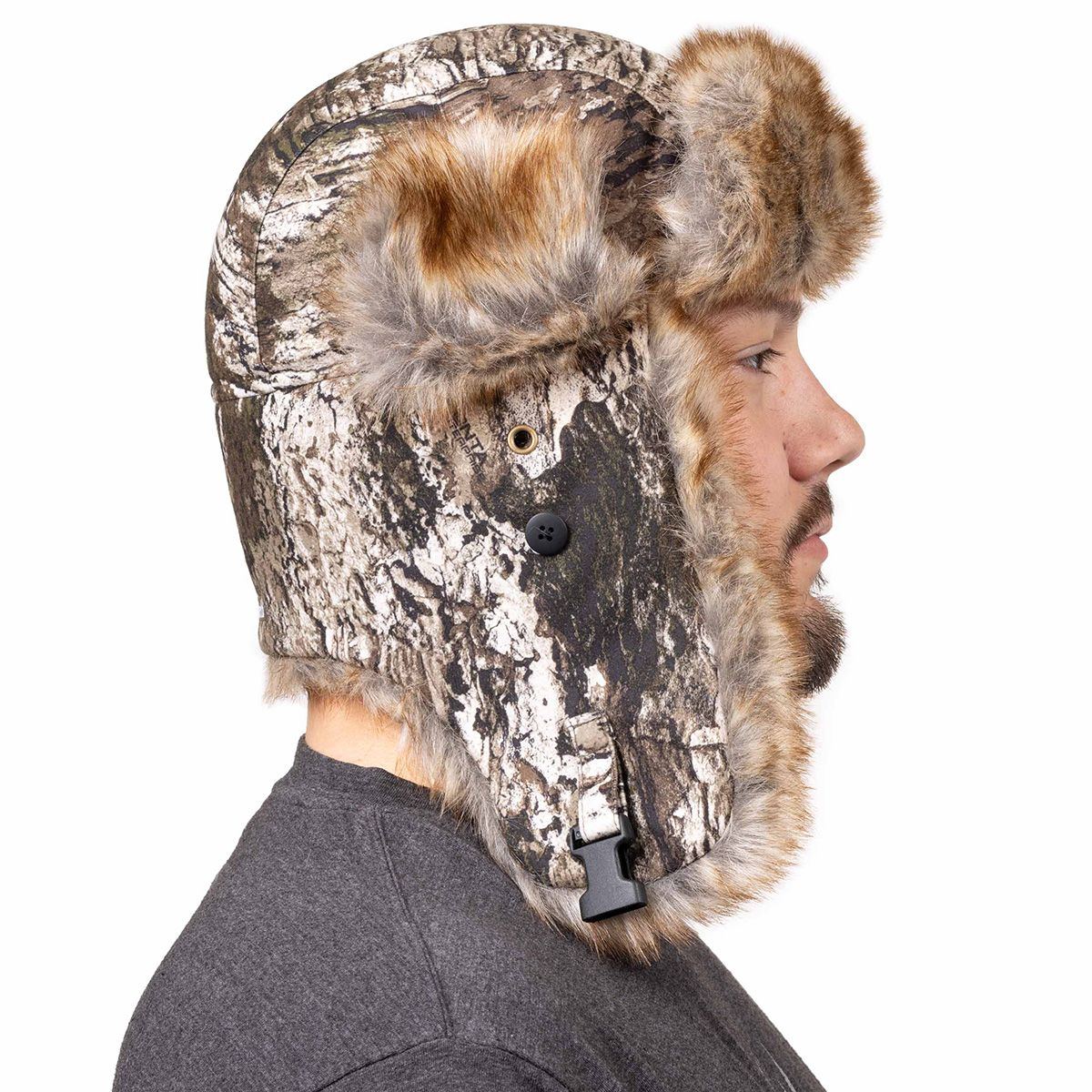 Huntworth Men's Heat Boost Lined Waterproof Trapper Hat