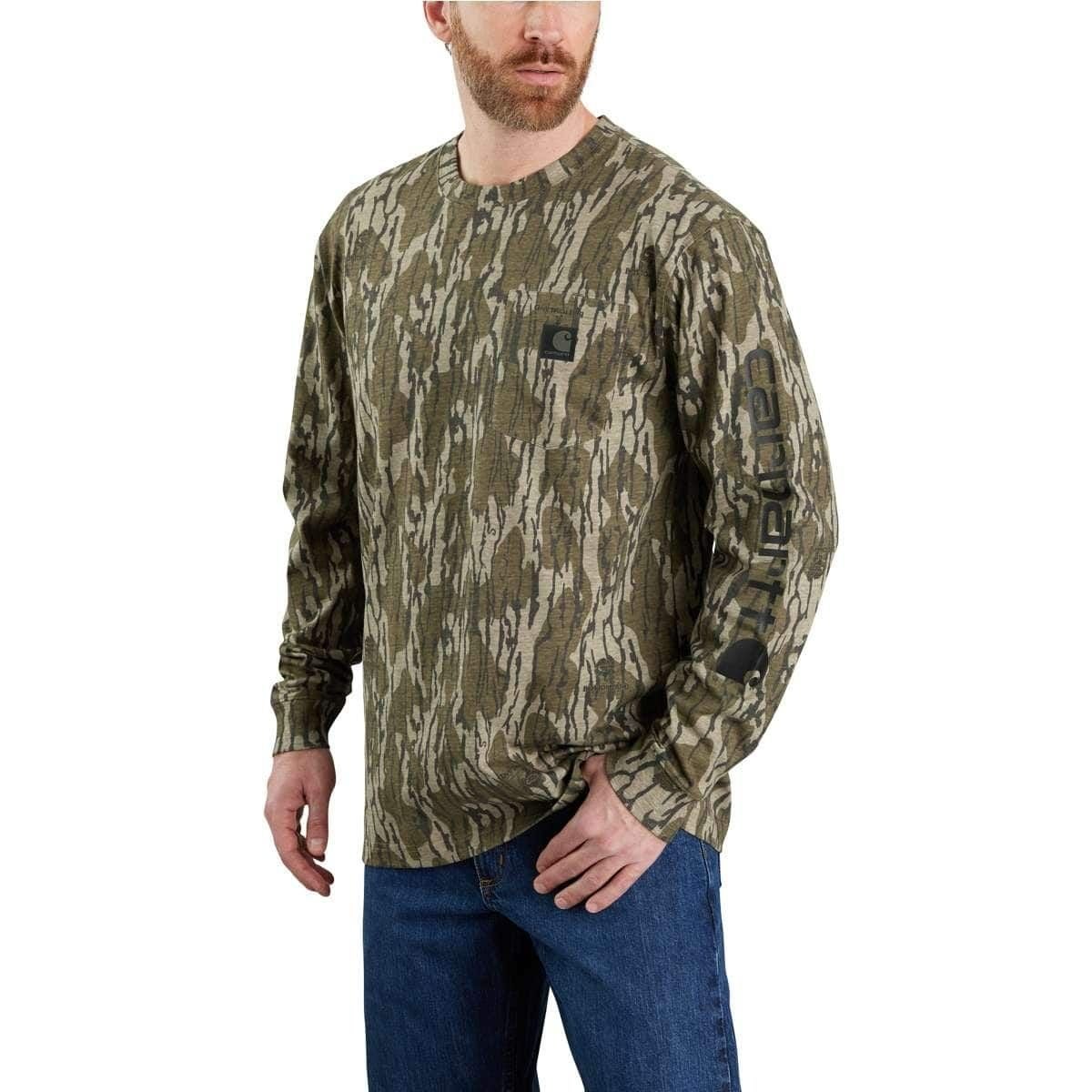 Carhartt Men's Mossy Oak Camo Long-Sleeve Pocket T-Shirt